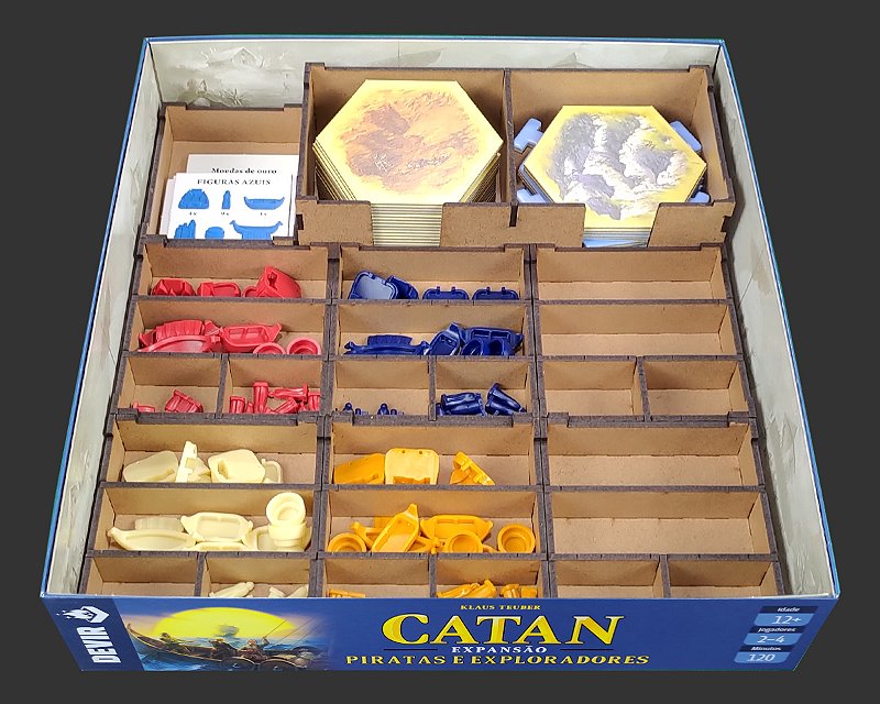 Organizador (INSERT MDF) para Catan: Piratas e Exploradores (Expansão ...