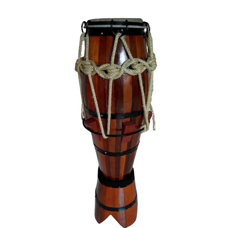 Atabaque madeira afinação corda com suporte 60cm - Musical15