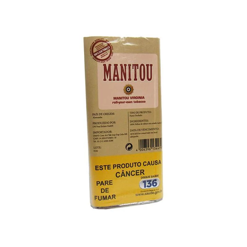 Manitou Virginia Rosa (Suave) - 40g - Zé Fumaça - Tabacaria e Head Shop