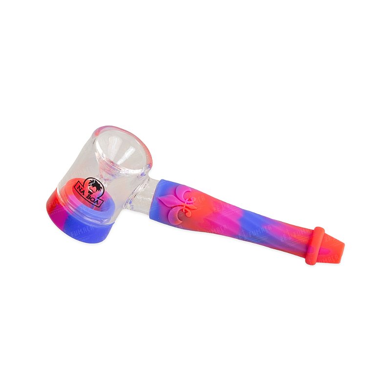 Pipe de Vidro e Silicone Na Boa - Mix Vermelho Azul Roxo - Zé Fumaça ...