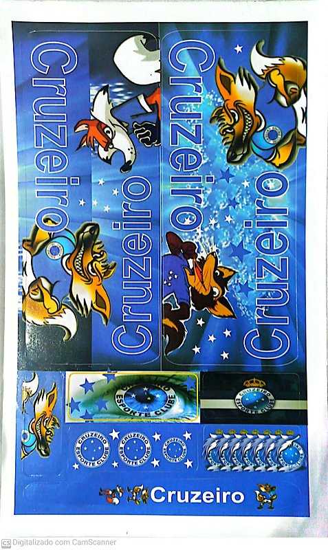 CARTELA DE ADESIVOS CRUZEIRO - GFS BIKE SHOP