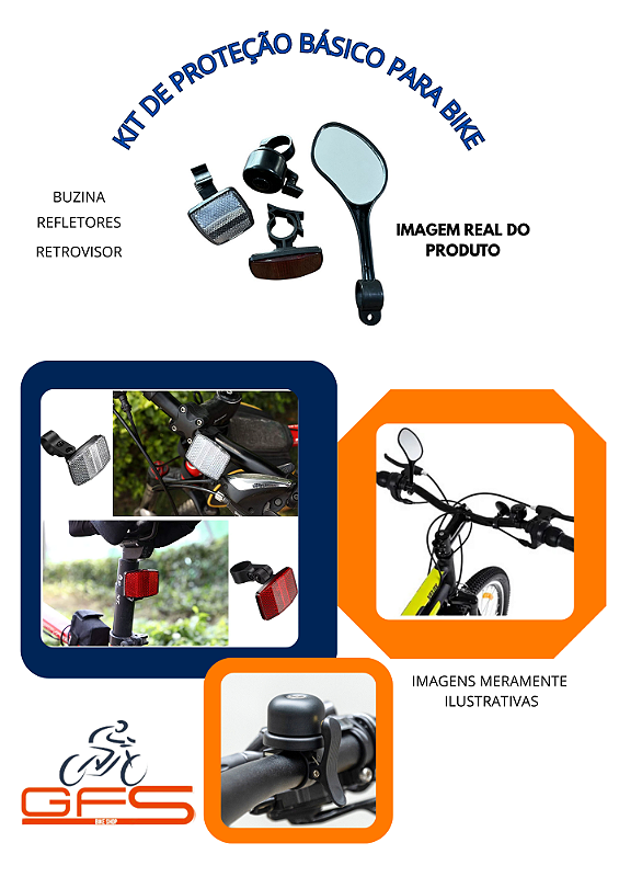 KIT PROTEÇÃO BASICO PARA SUA BIKE - GFS BIKE SHOP