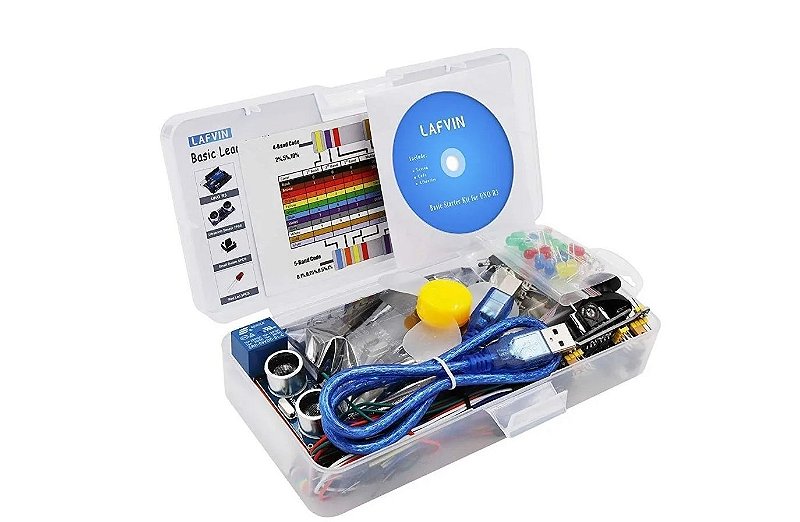 Kit Arduino Uno intermediário LAFVIN + Cd Tutorial LA012 - RoboBuilders ...