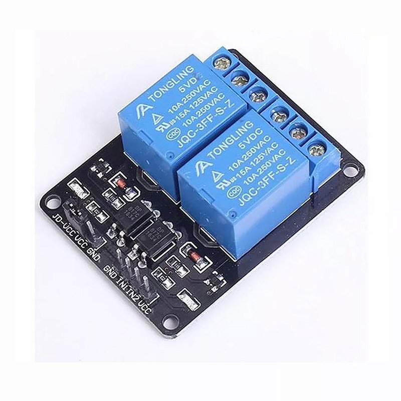 Módulo Relé 2 Canais 5v - RoboBuilders Produtos Sistemas e Automação