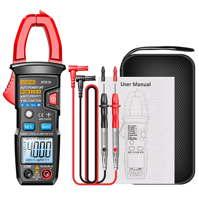Alicate Amperímetro Digital Profissional Aneng AT619 NFe - RoboBuilders ...
