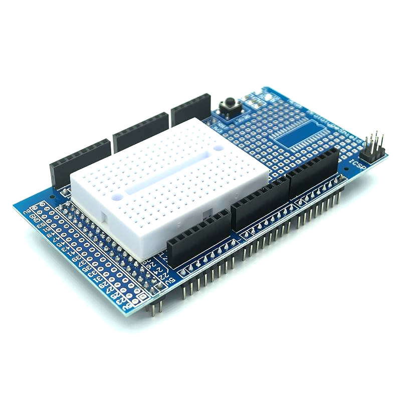 Protoshield Arduino Mega C/ Protoboard 170 - RoboBuilders Produtos ...