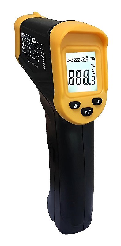 Termometro Digital Industrial Laser Infravermelho Temperatura -50 A 500 ...