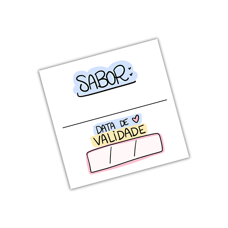 48 Adesivos - Sabor: e Validade: - Nanah Estúdio - Serviços Gráficos ...