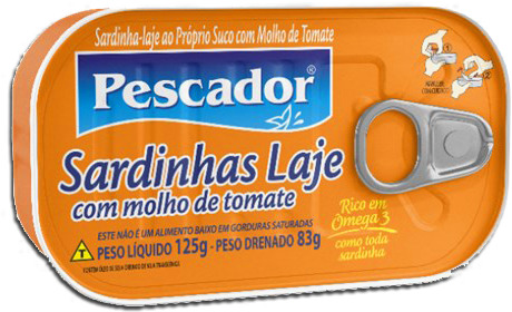 Sardinhas Laje Pescador Molho De Tomate 125Gr - Embalagem 1X125 GR - Real Distribuidora