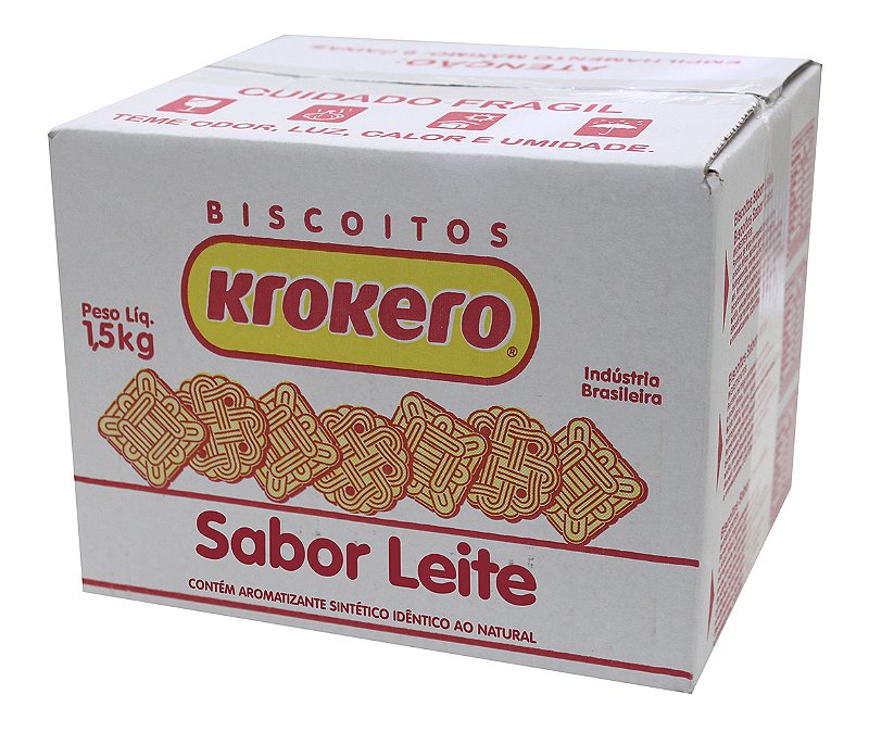 Biscoito Krokero Sortido Leite 1,5Kg - Embalagem 1X1.5 KG - Real ...