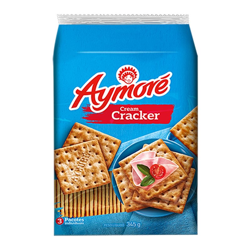 Biscoito Aymore Cream Cracker 345Gr - Embalagem 16X345 GR - Preço ...
