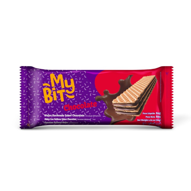 Biscoito Wafer My Bit Chocolate 80Gr - Embalagem 40X80 GR - Preço ...