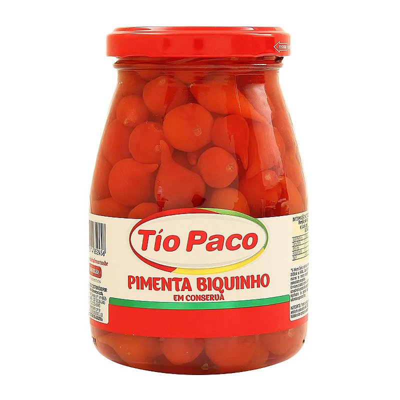 Pimenta Biquinho Tio Paco 200Gr - Embalagem 12X200 GR - Preço Unitário ...