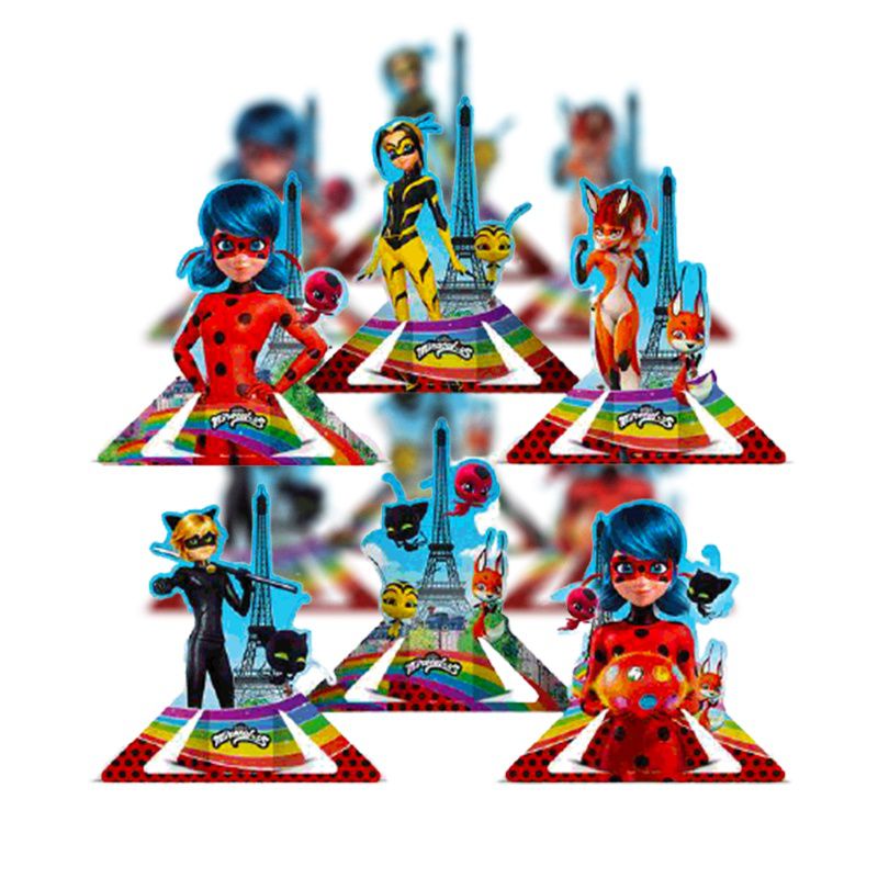 Decoração festa Ladybug Display de mesa - 6 Unidades - Rivfestas itens ...