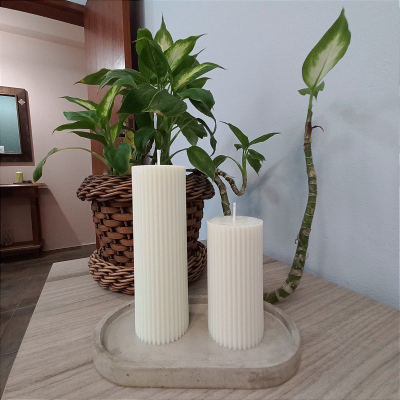 Combo Vela Pilar Duo Aromática. - ConcretoEco