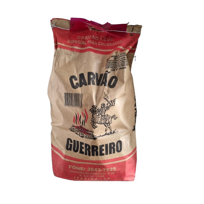 CARVÃO GUERREIRO - SACO 4 KG - Terra Forte Agroshopping
