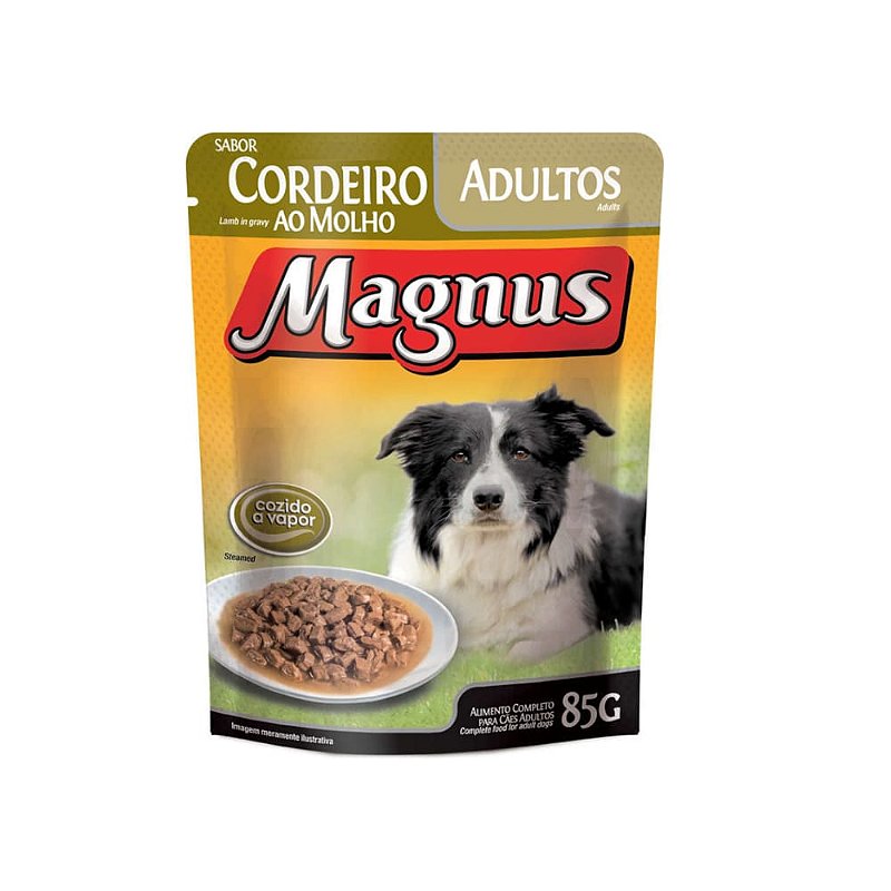SACHE CAES CORDEIRO AO MOLHO 85G - MAGNUS - Terra Forte Agroshopping