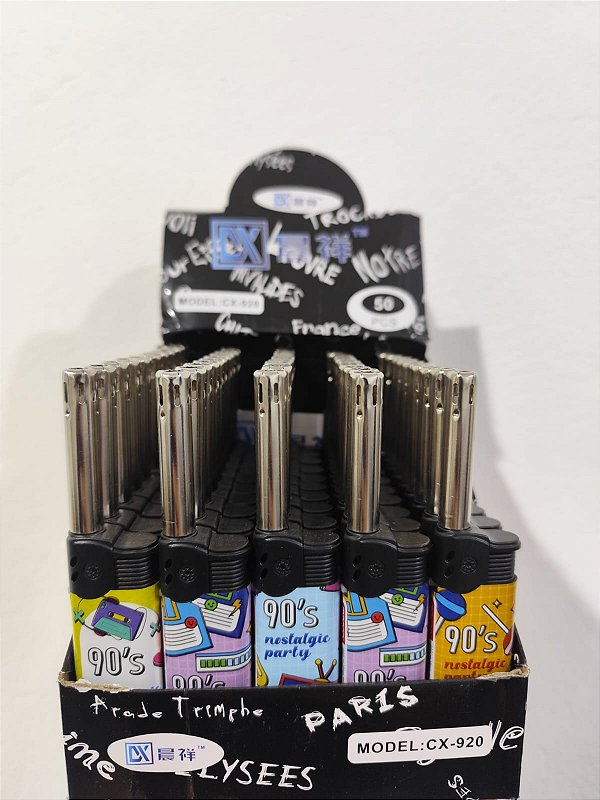 ISQUEIRO BICO LONGO REGARREGAVÉL DISPLAY COM 25 UNIDADES ...