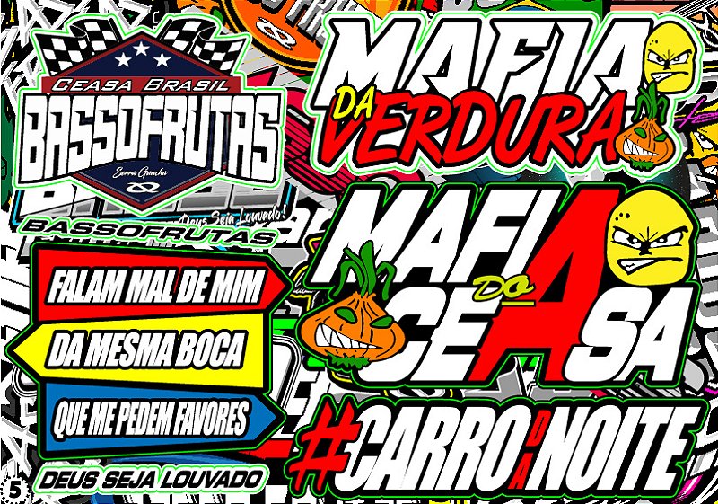 Cartela de Adesivo Modelo 5 - Basso Store