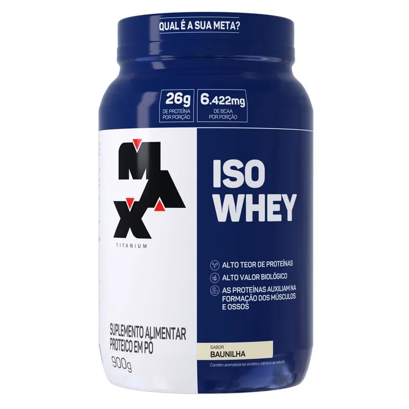 Whey Isolado Max Titanium 900g - Grow Up Suplementos Whey Isolado Max Titanium 900g - Grow Up Suplementos