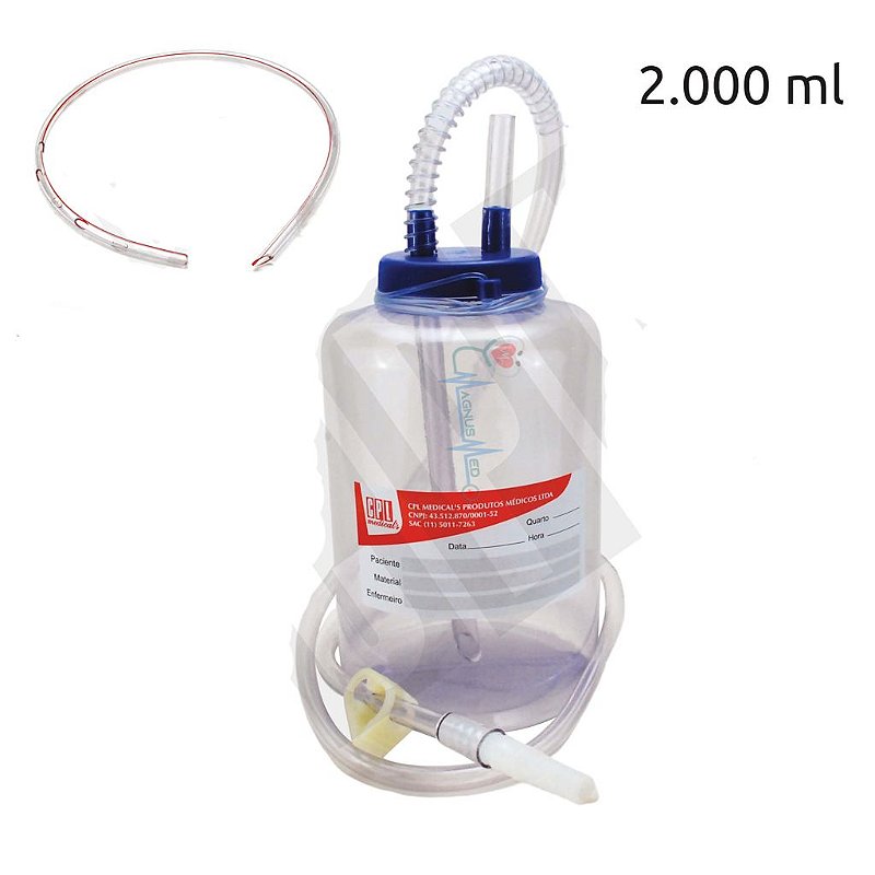 Sistema De Drenagem Torácica Mediastinal 2lts + Dreno Tórax - CPL ...