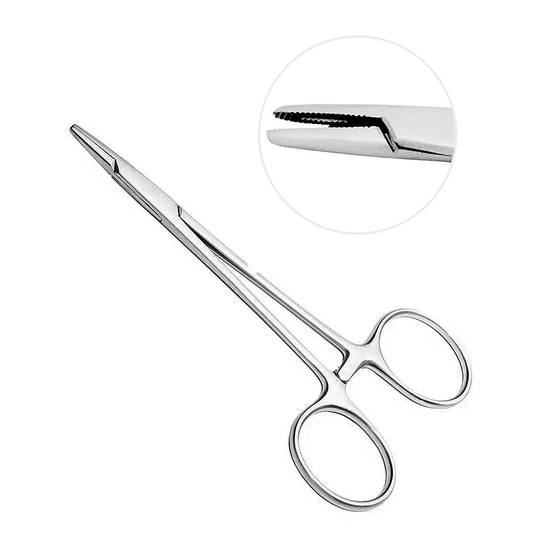 Porta Agulha Mayo Hegar 15cm para Sutura em Aço Inoxidável - Cirúrgica ...