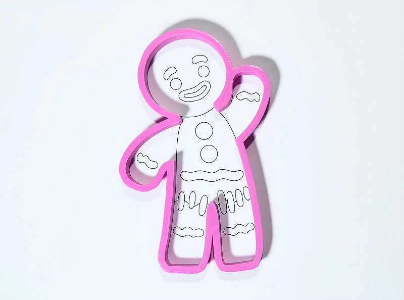 Cortador de Biscoito Ginger Shrek Outros Tamanhos - Glacê Mania
