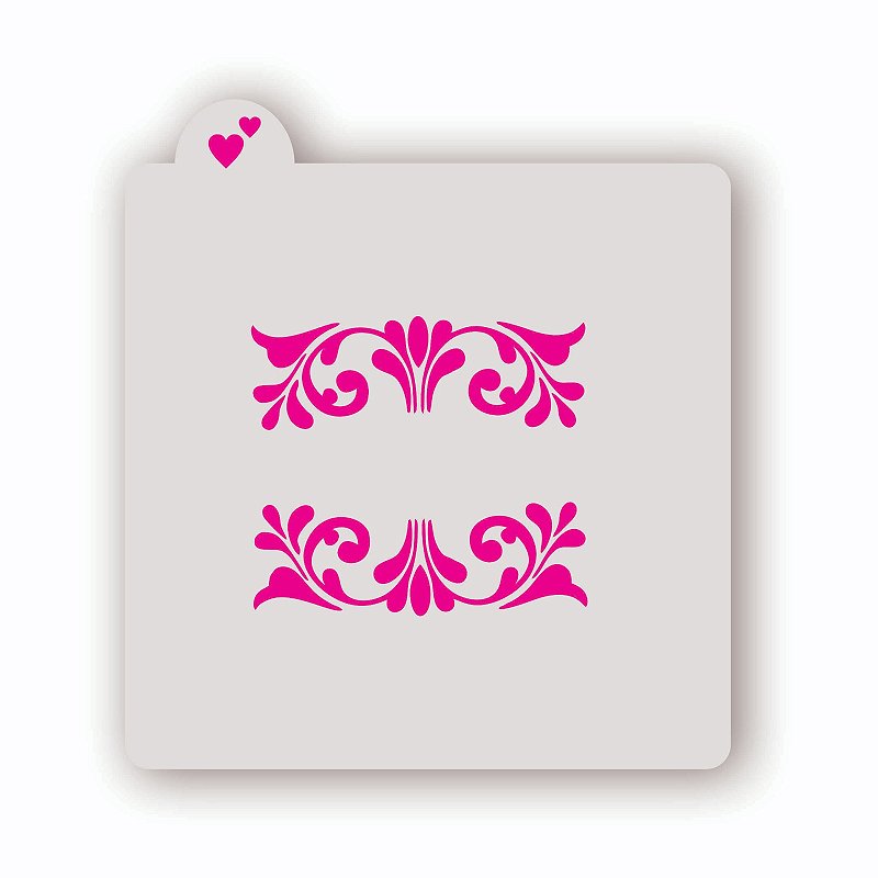 Estêncil Arabesco A - Glacê Mania