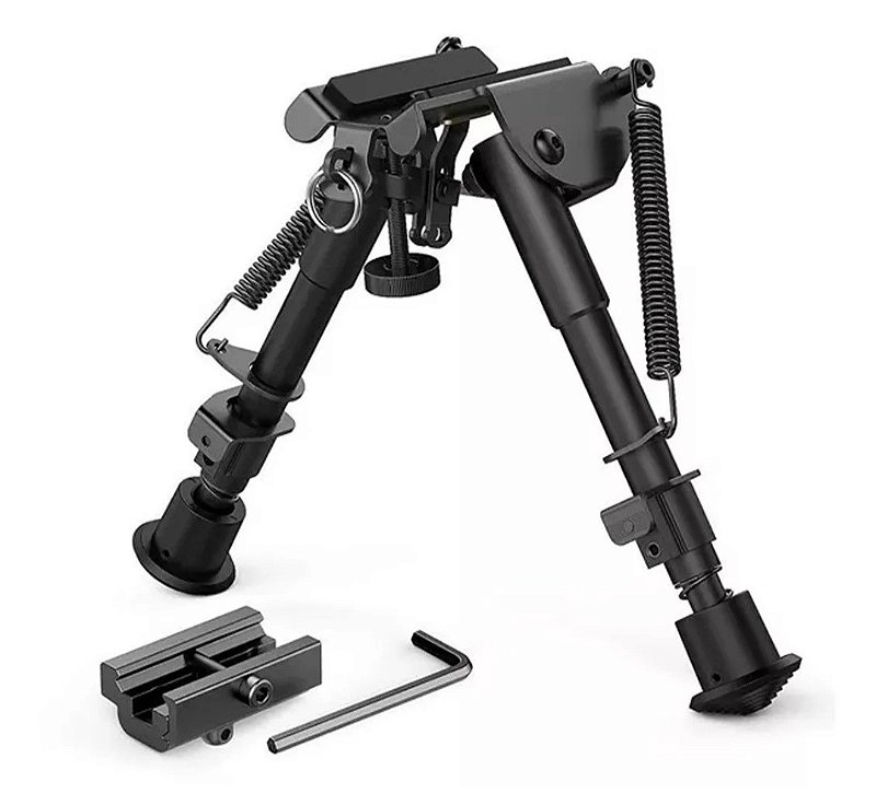 Bipé retrátil em alumínio com suporte de trilho 20mm - TONI ARMAS