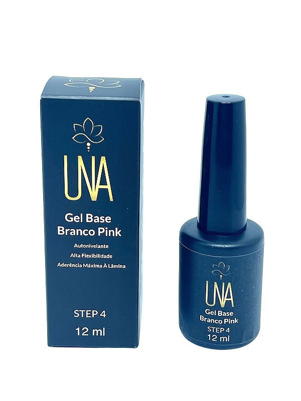 Una Gel Capa Base Branco Pink 12ml - Della Luna Cosmeticos