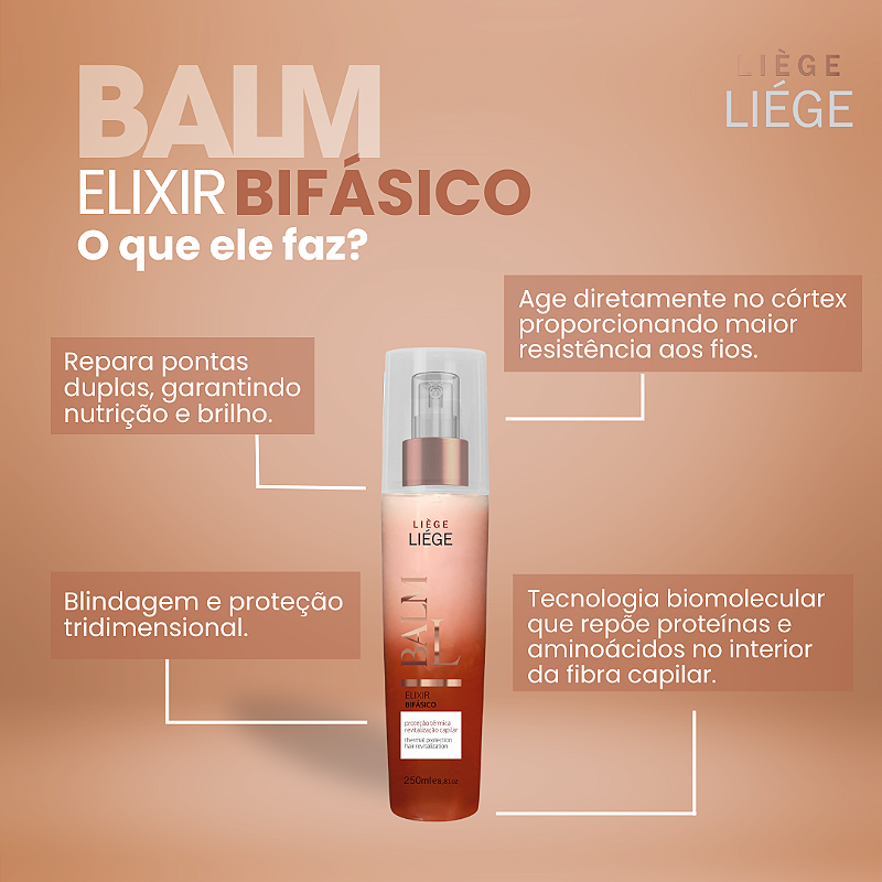 BALM ELIXIR BIFÁSICO 250ML - Liege Cosmetics