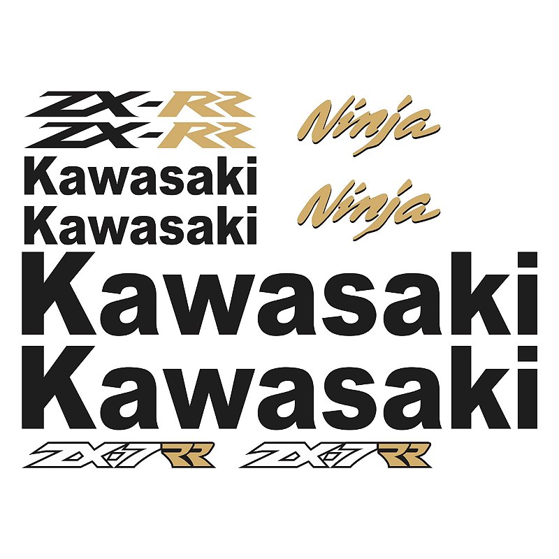 Adesivo Kawasaki ZX-7RR Laminado - Cromo Decor - Pastilhas Adesivas ...