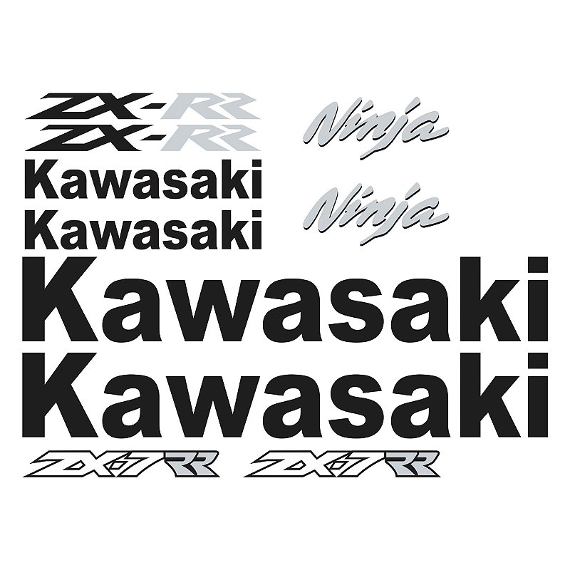 Adesivo Kawasaki ZX-7RR Laminado - Cromo Decor - Pastilhas Adesivas ...