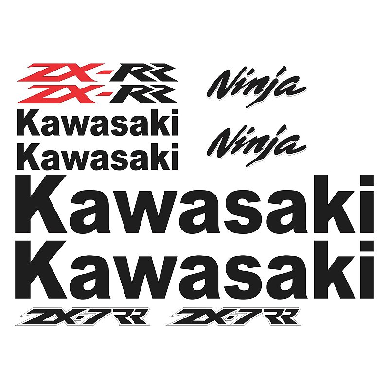 Adesivo Kawasaki ZX-7RR Laminado - Cromo Decor - Pastilhas Adesivas ...