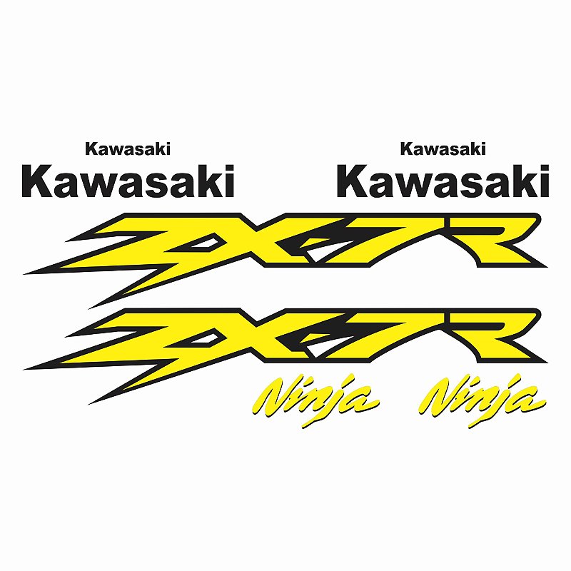 Adesivo Kawasaki ZX-7R Laminado - Cromo Decor - Pastilhas Adesivas ...