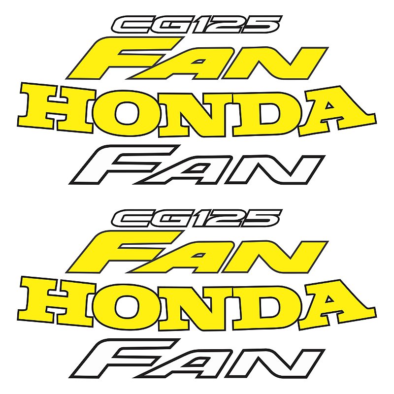 Adesivo Cg Fan 125 2008 Compatível Lateral - Cromo Decor - Pastilhas ...