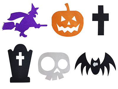 kit decoração halloween eva 6 modelos - Mimo Show