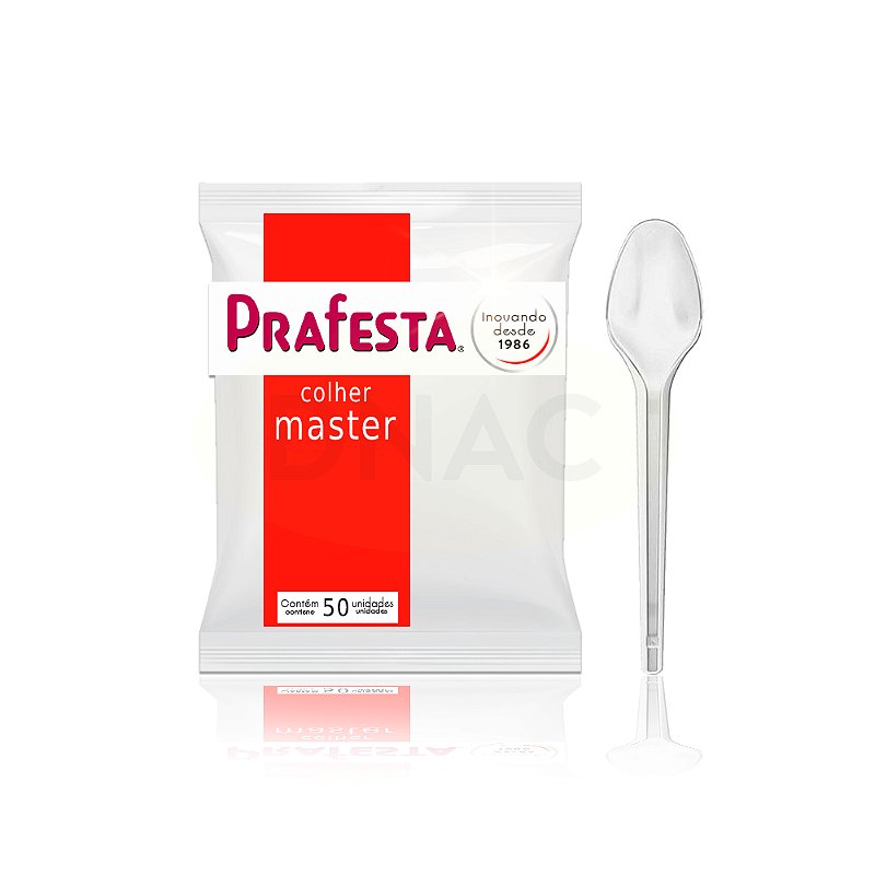 50 Colheres Descartaveis Master De Plastico Resistente - DNAC