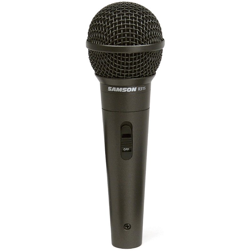 Microfone Samson R31S Dinâmico Hipercardióide de Mão c/ Chave On-Off ...