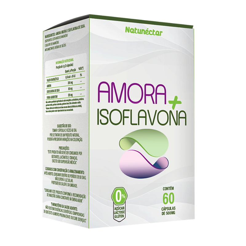 Amora + Isoflavona 60 Cápsulas - Natunéctar - BioAtiva Farmácia
