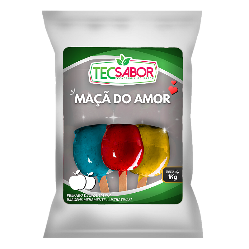 Maçã do Amor base pronta para preparo Tecsabor - lojatecsabor