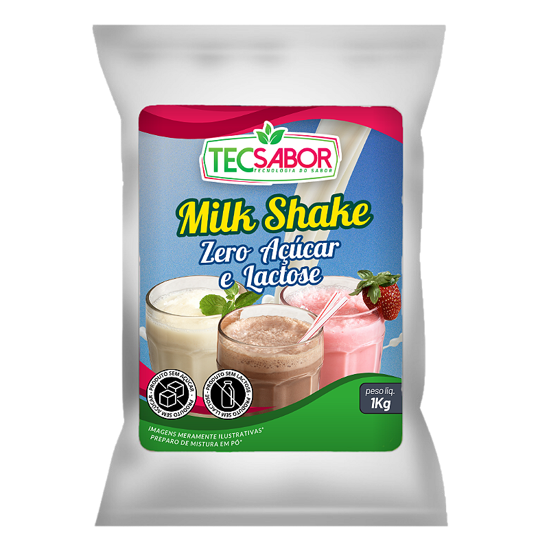 Milk Shake Zero Lactose e Zero Açúcar - Tecsabor - lojatecsabor