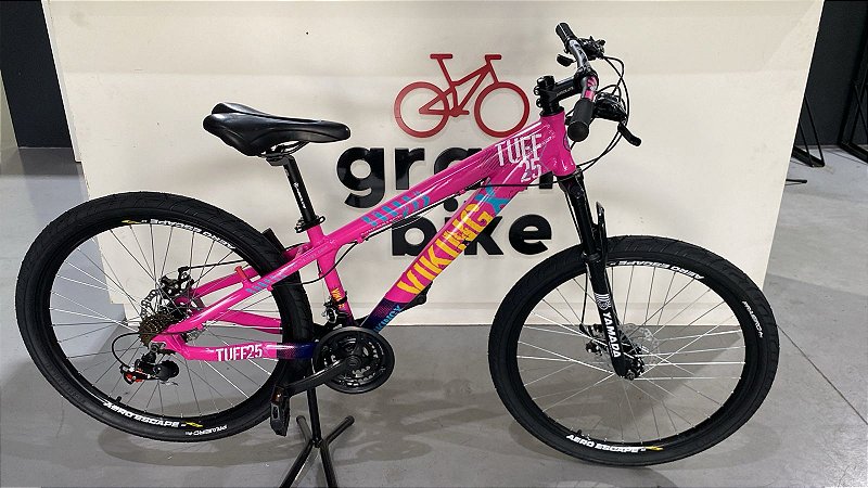 BICICLETA ARO 26 VIKING-X 21V - AERO COR ROSA E AZUL - Gram Bike