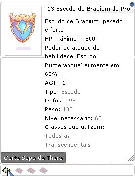 +13 Escudo de Bradium de Prometeu - Buster Shop
