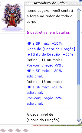 +13 Armadura de Fafnir - Buster Shop