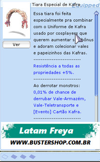 Tiara Especial de Kafra [1] - Buster Shop