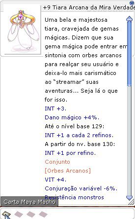 +9 Tiara Arcana da Mira Verdadeira - Buster Shop