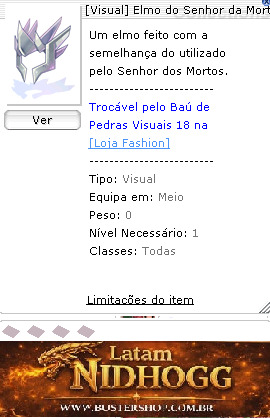 [Visual] Elmo do Senhor da Morte - Buster Shop