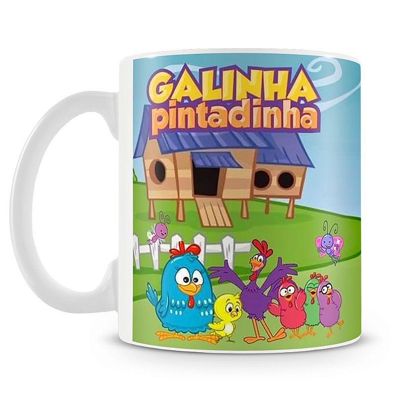 Caneca Galinha Pintadinha para Colorir - Caneca Personalizada para Todas as Ocasiões!