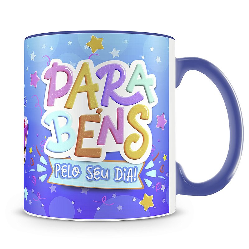 Caneca Parabéns Pelo Seu Dia - Caneca Personalizada para Todas as Ocasiões!